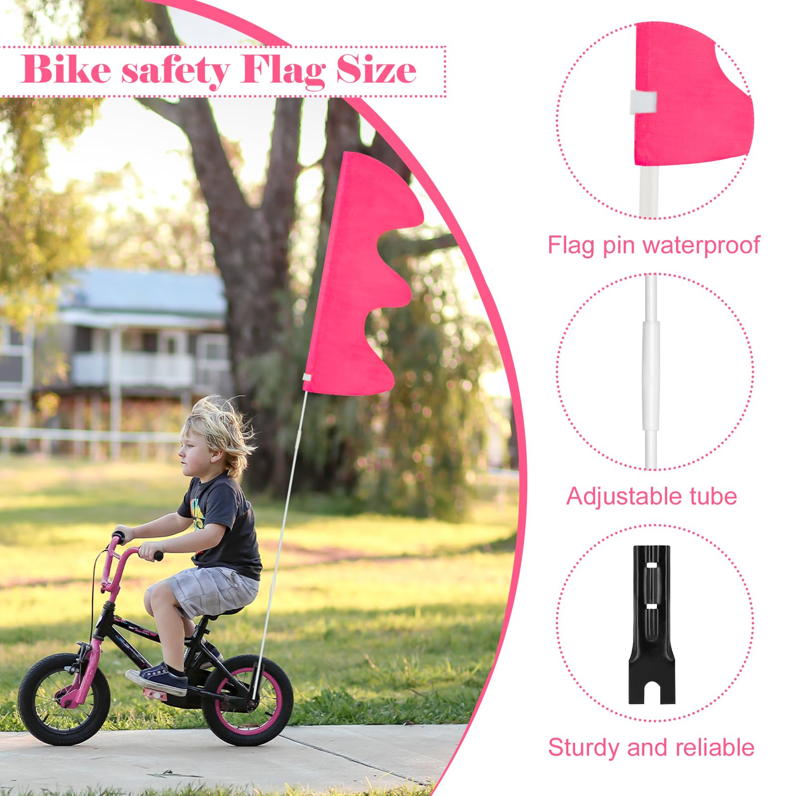 Snapklik.com : Pink Bike Safety Flag