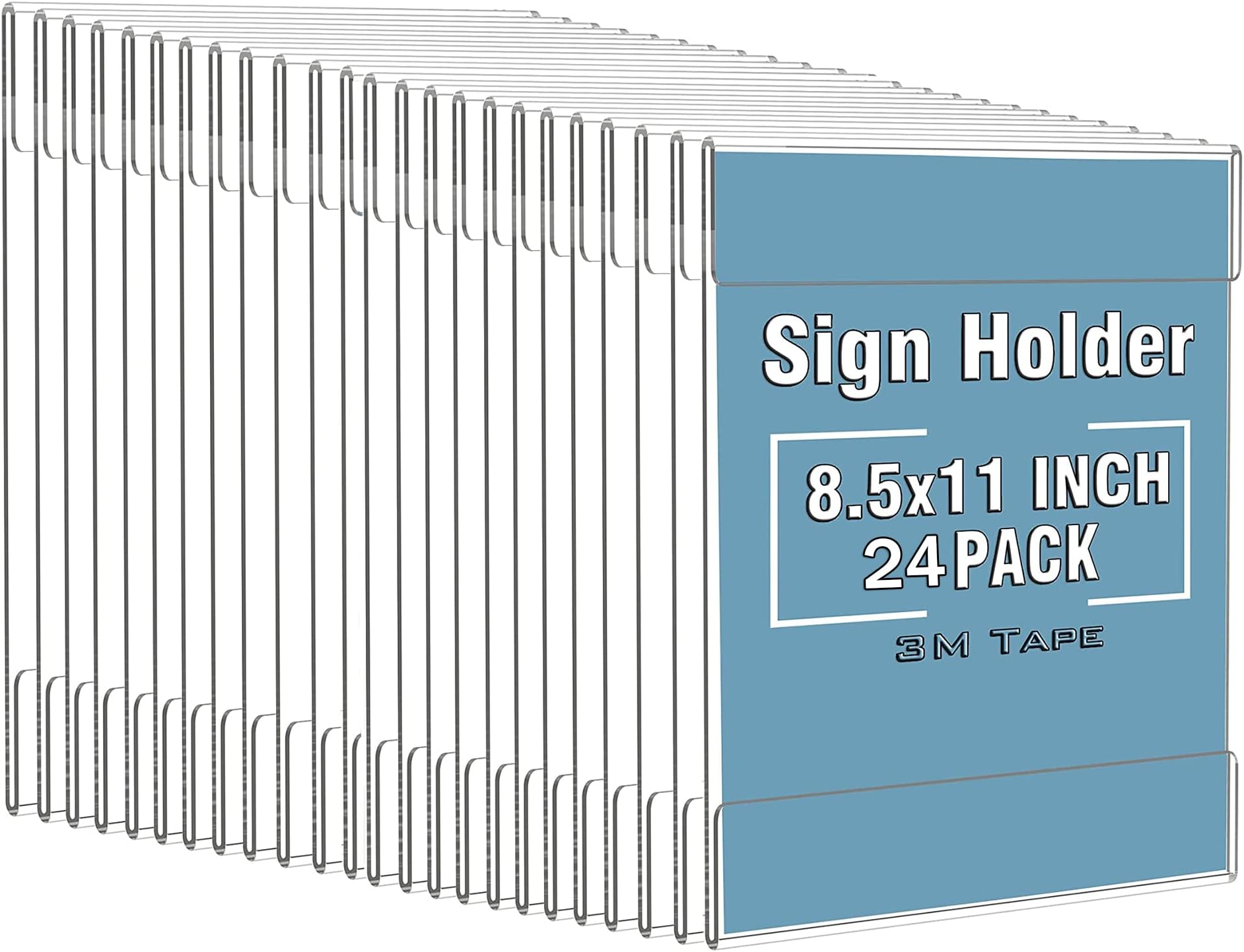 Amazon.com: Dingelex 24 Pack Wall Mount Signs 8.5 x 11, Clear Plastic ...
