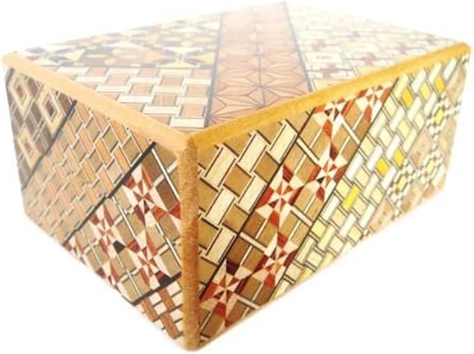 Amazon.com: Uncommon Treasures Yosegi Puzzle Box 4 Sun 12 Steps : Toys ...
