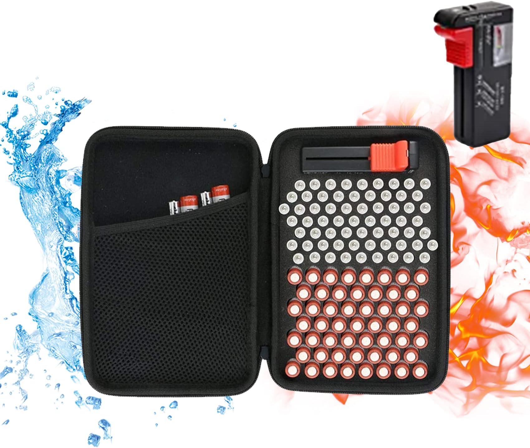 Amazon.com: JJYHEHOT Battery Organizer Storage Bag, Safe Neat ...