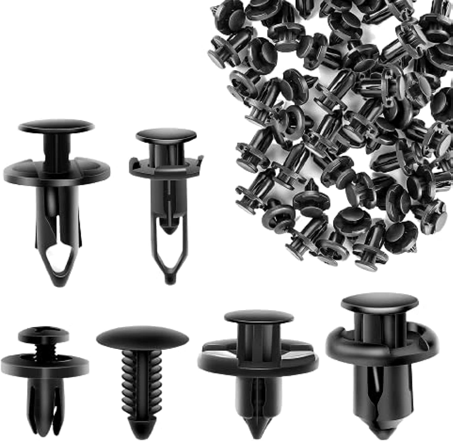 SHOWAY 200PCS Car Retainer Clips, Universal Plastic Fender Clips, 6mm ...