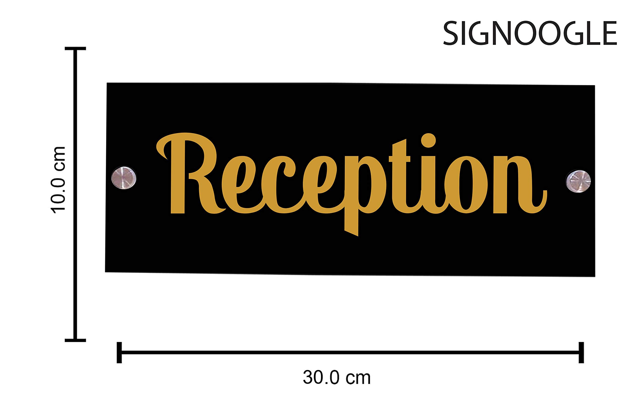 Buy SIGNOOGLE Acrylic Laminated Reception Glass Hanging Sign Board ...