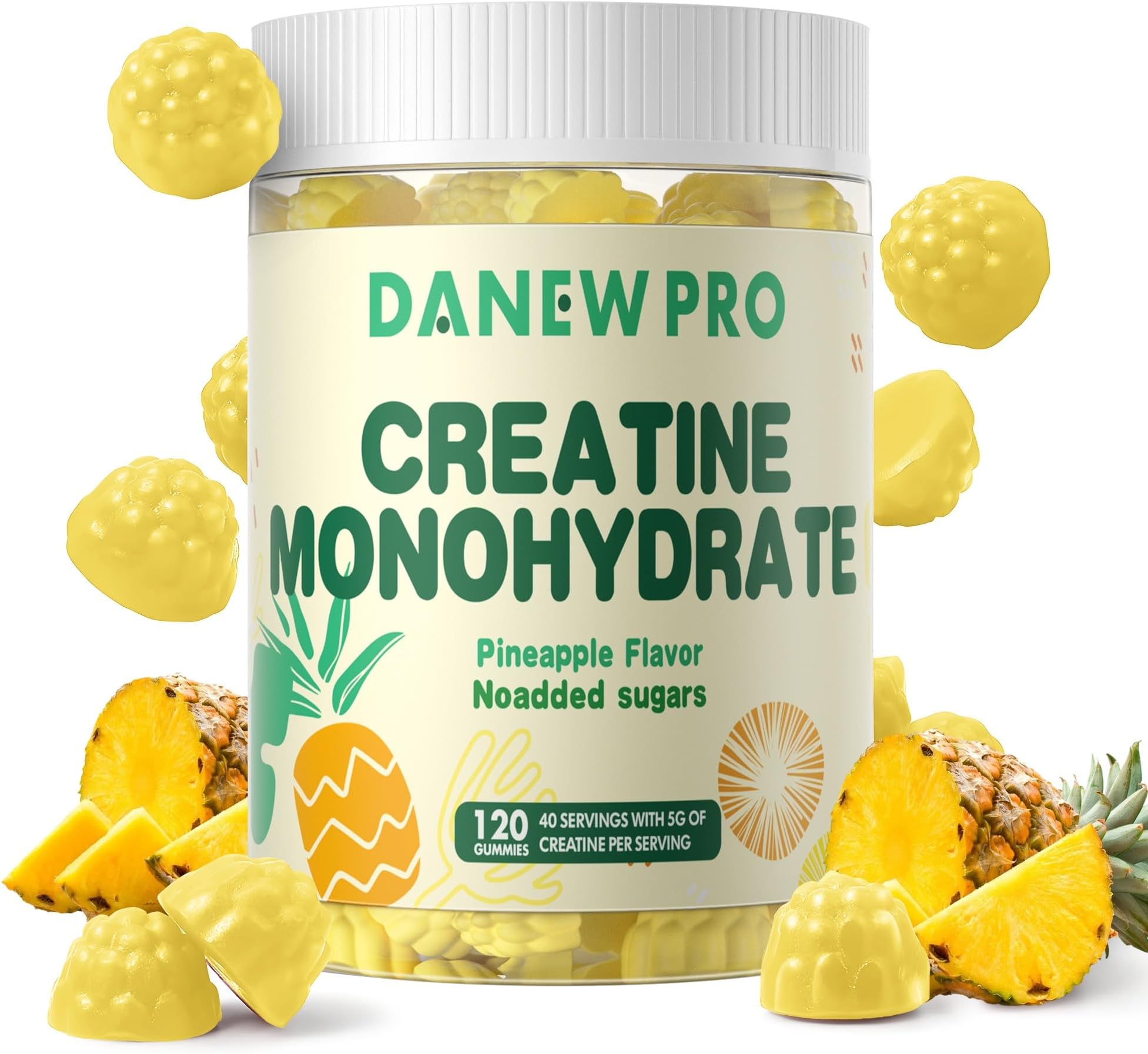 Amazon.com: DANEW PRO Creatine Monohydrate Gummies 5000mg for Men ...