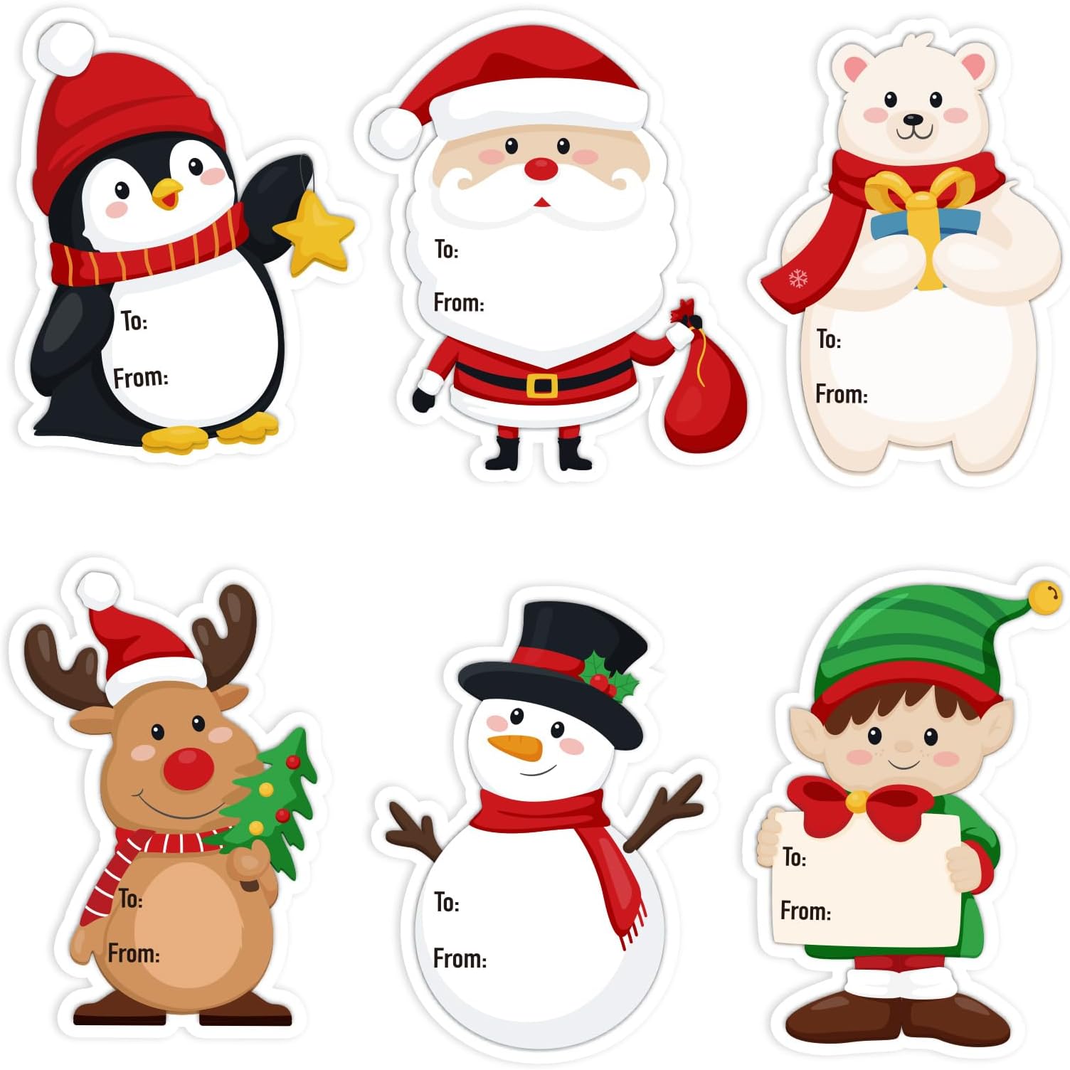 120 Pcs Christmas Labels - Stickers, Merry Christmas Tags, Self ...