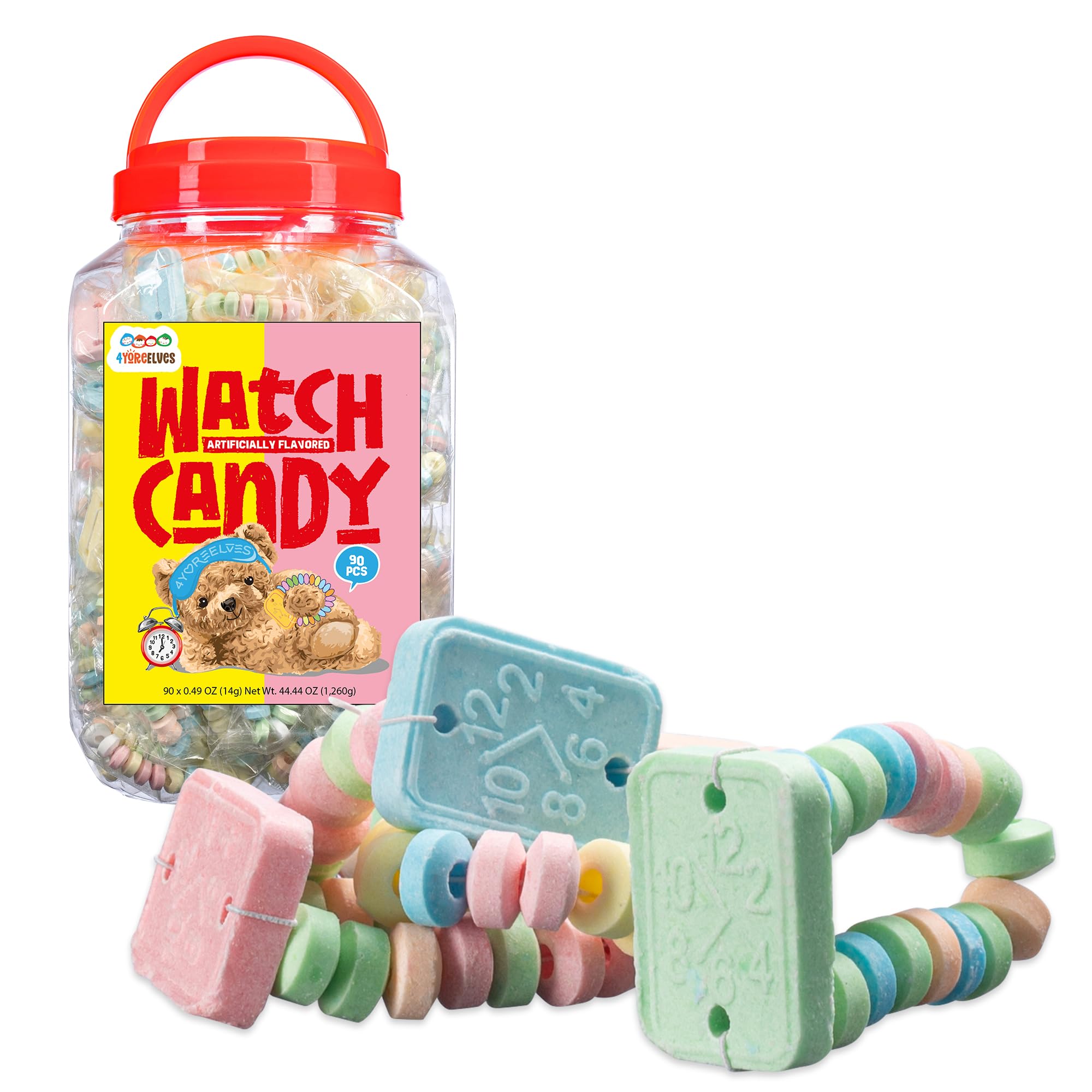 Amazon.com : 90 Candy Bracelet Watches Individually Wrapped, Taste ...