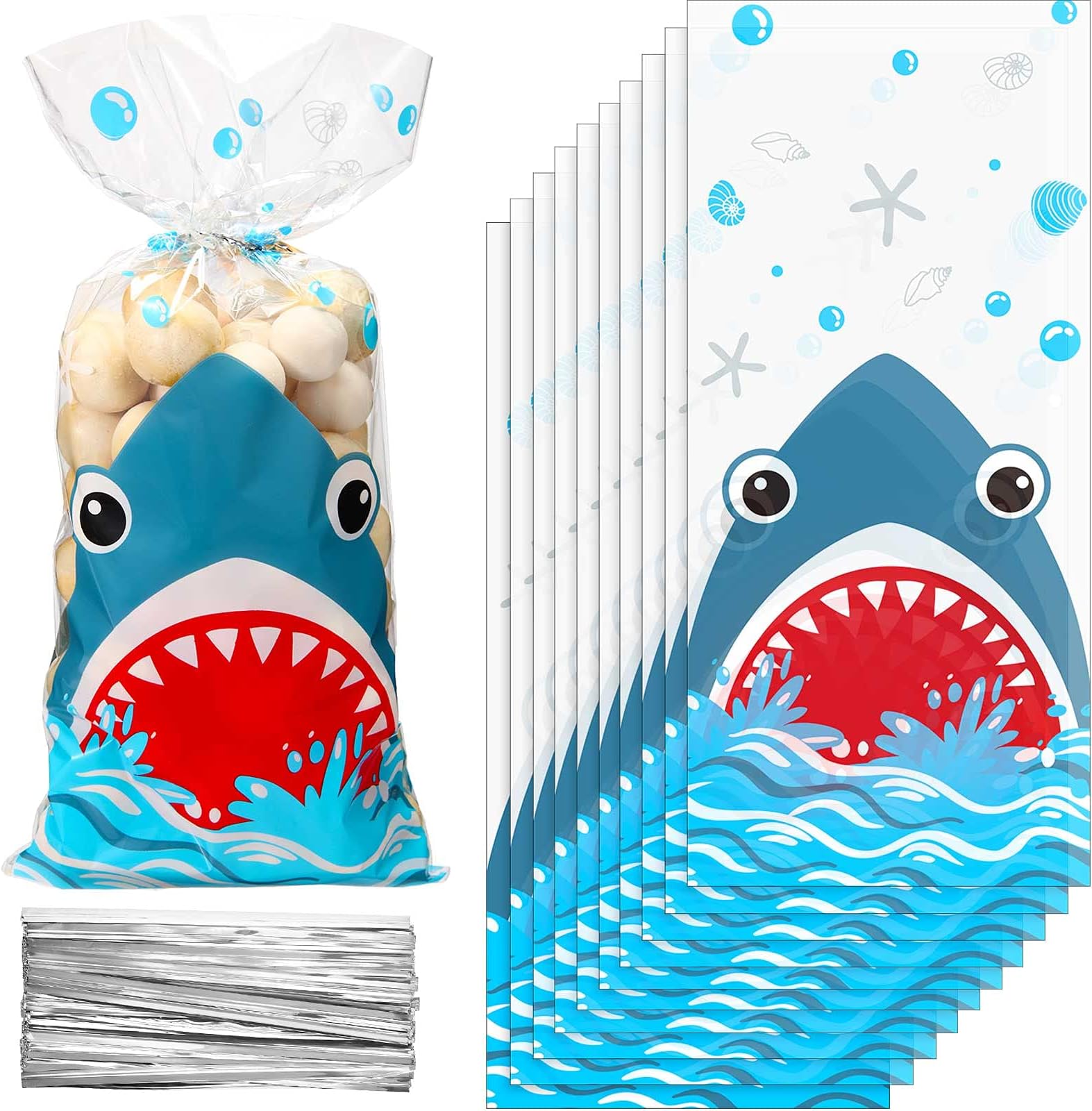 Amazon.com: Frienda 50 Pcs Kids Shark Party Favor Treat Boxes Shark ...
