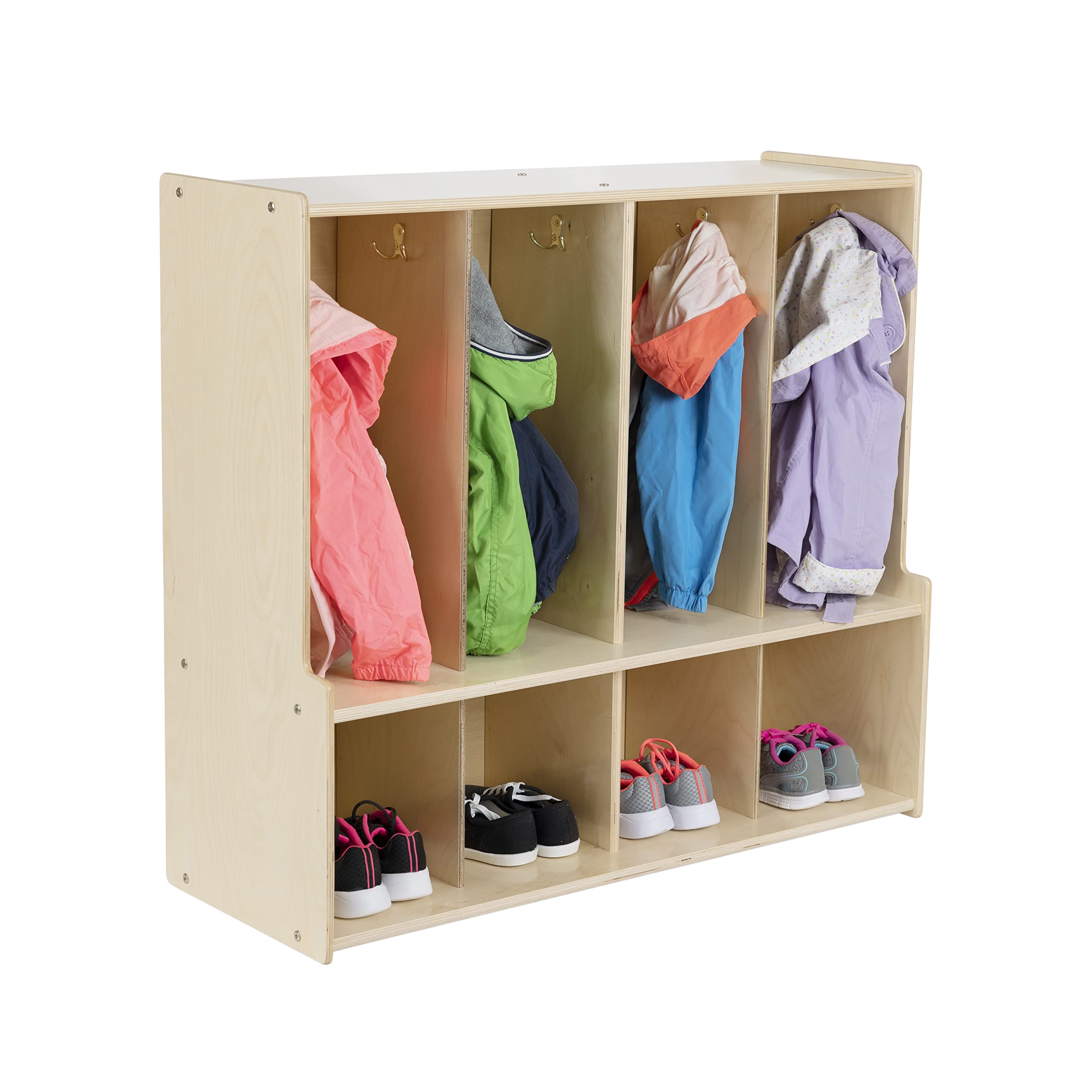 Amazon.com: RRI Goods 4-Section Coat Locker with Bench & Cubby Storage ...