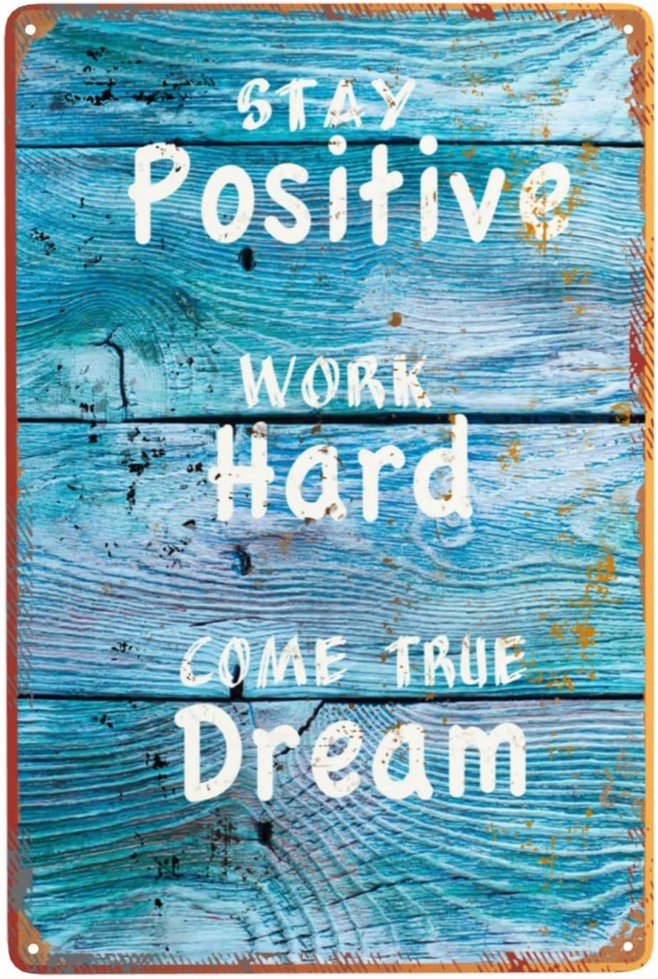 Amazon.com: Motivational Signs for Home & Office, Stay Positive, Work ...