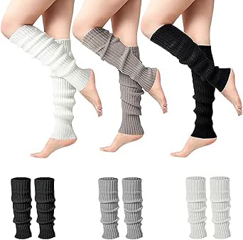 3 Pares Calentadores De Piernas Mujer, Calentones Para Piernas Mujer ...