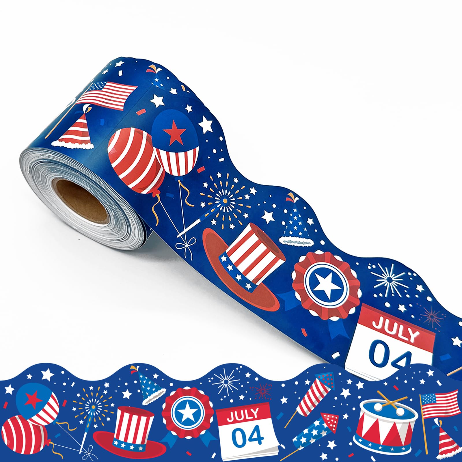 Snapklik.com : 68.9Feet 4th Of July Bulletin Board Border American Flag ...