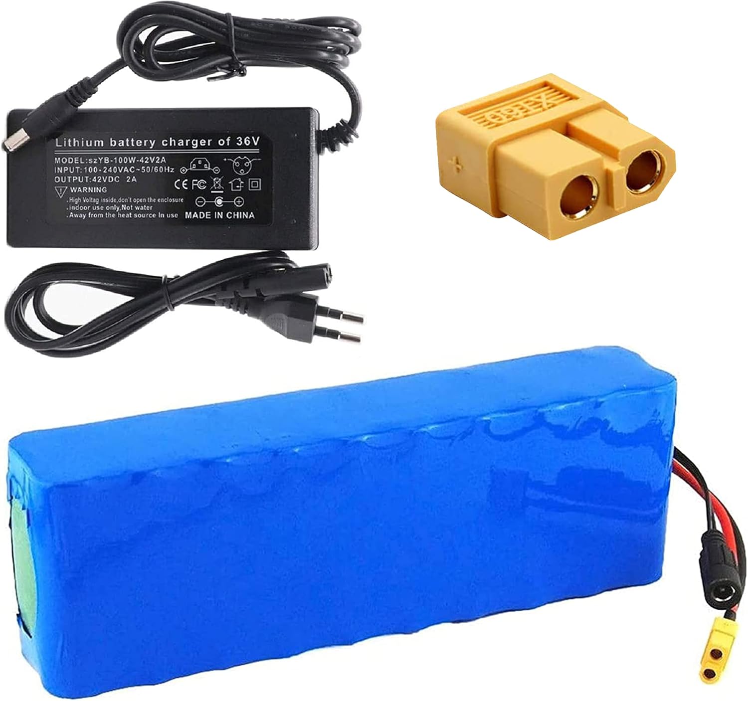 TGHY XT60 Electric Bike Battery 36 V 10Ah Lithium Battery 10000 mAh ...