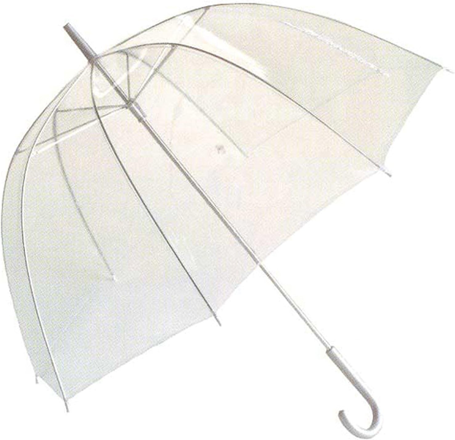 Amazon.com: Clear Bubble Umbrellas Green Trim, Transparent Umbrella ...
