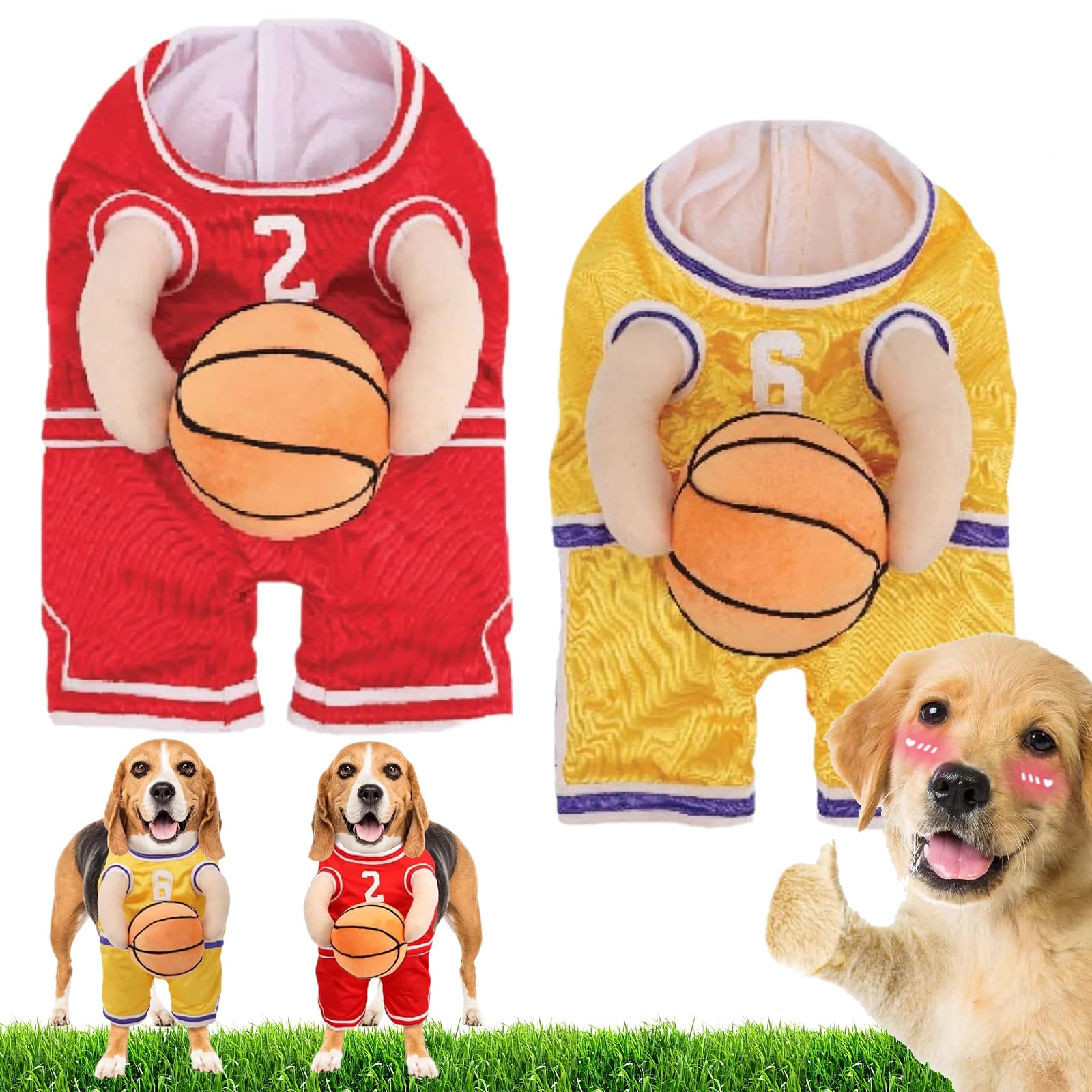 Amazon.com : Dog Basketball Costume with Ball, Basketball Dog Costume ...