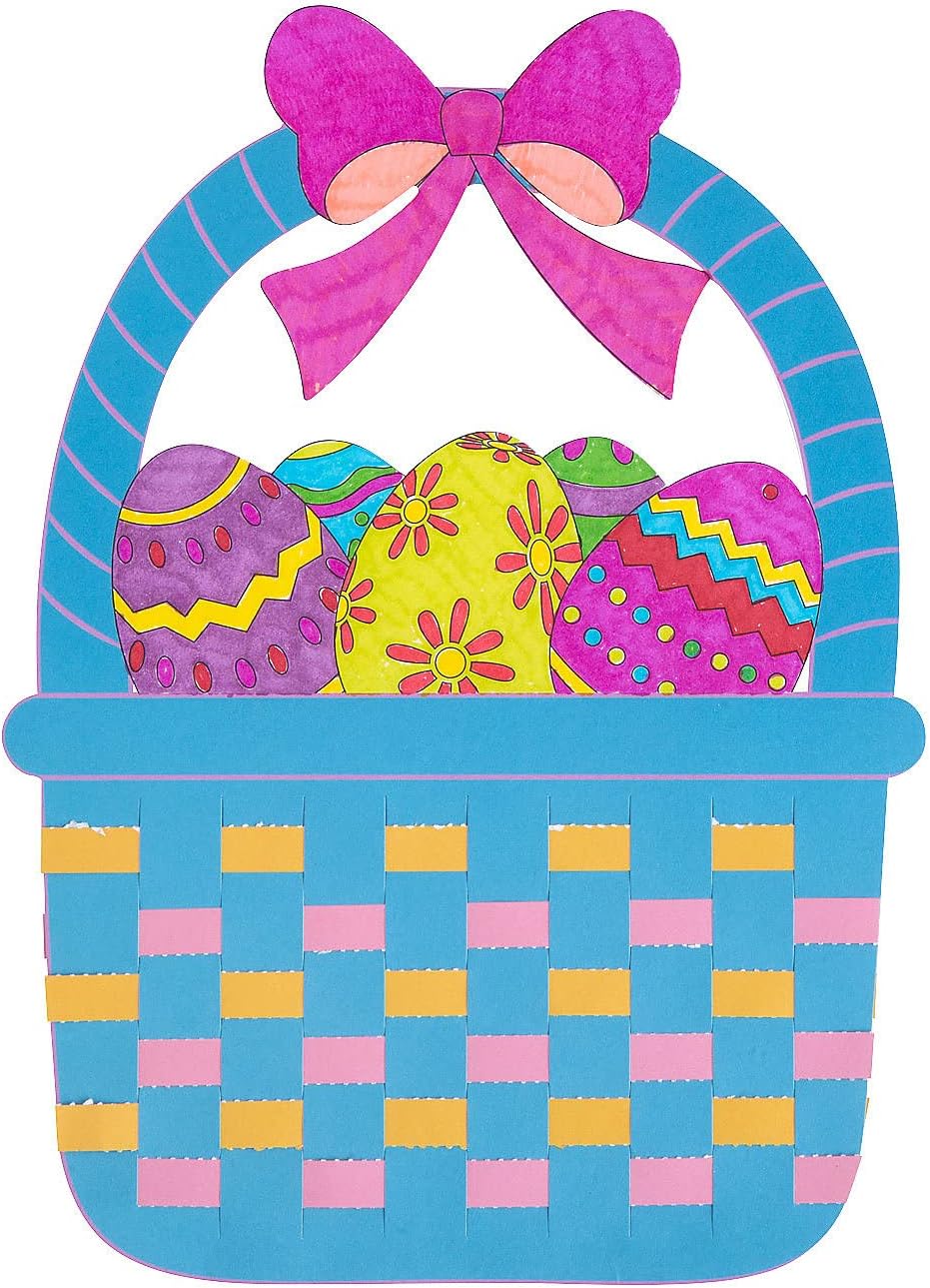 Amazon.com: Fun Express Color Your Own Weaving Easter Basket Craft Kit ...