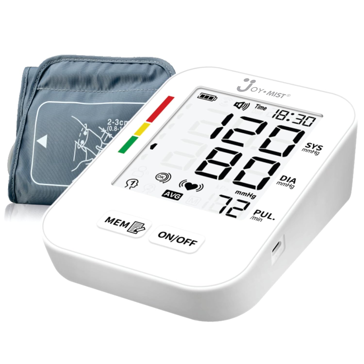 JOYMIST Fully Automatic Advance Digital Blood Pressure Monitor with MDI ...