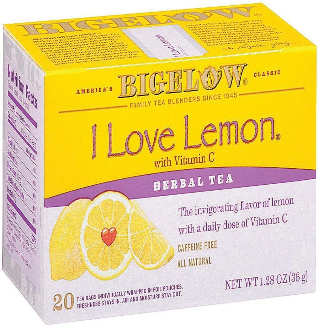 Amazon.com : Bigelow I Love Lemon Herbal Tea 20 Bag : Herbal Teas ...