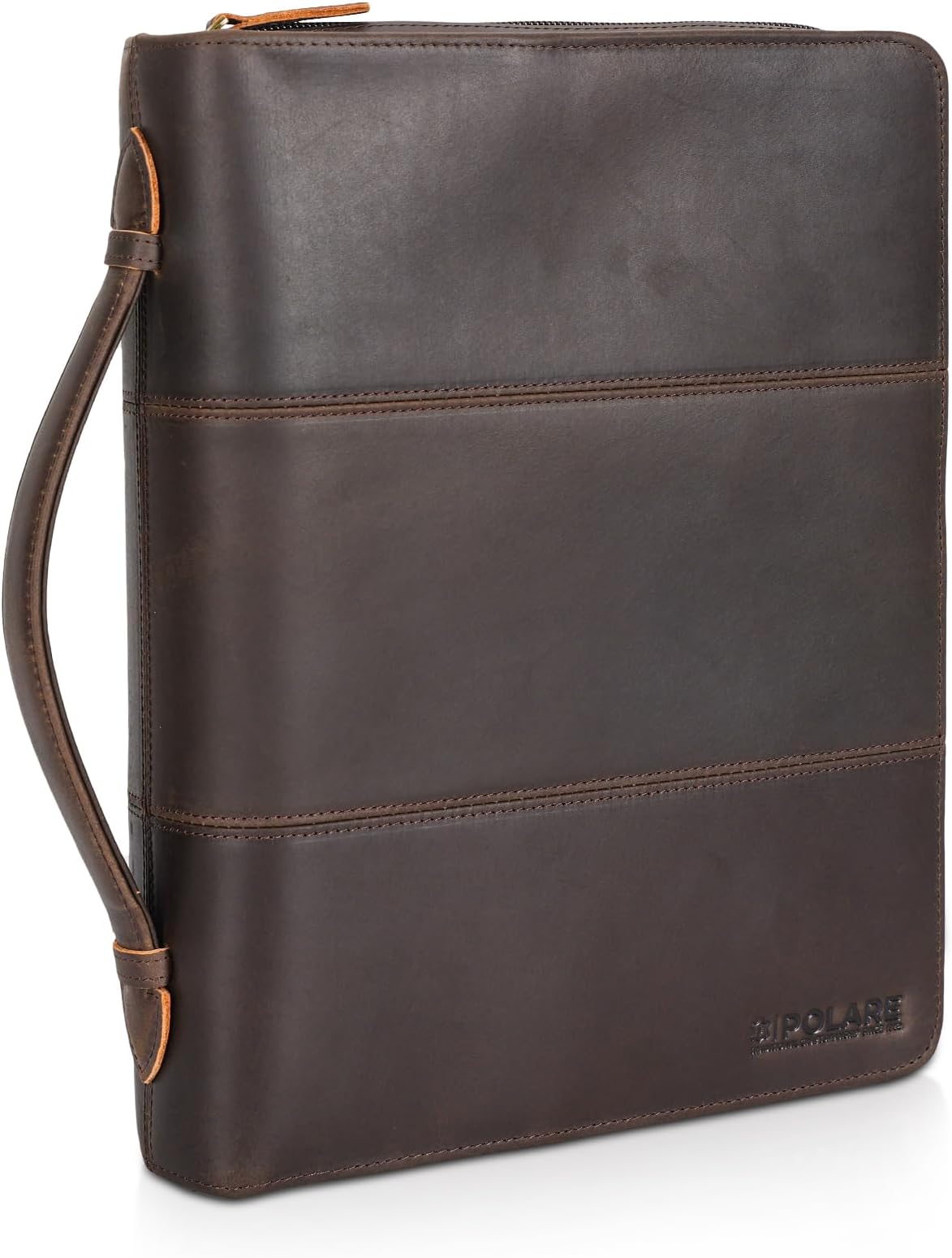 Amazon.com: Polare Full Grain Leather Bible Case Book Protective Holder ...