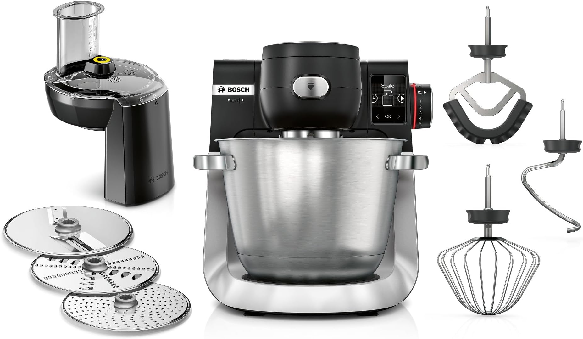 Amazon.de: Bosch Küchenmaschine Serie 4 MUM58720,Edelstahl-Schüssel 3,9 ...