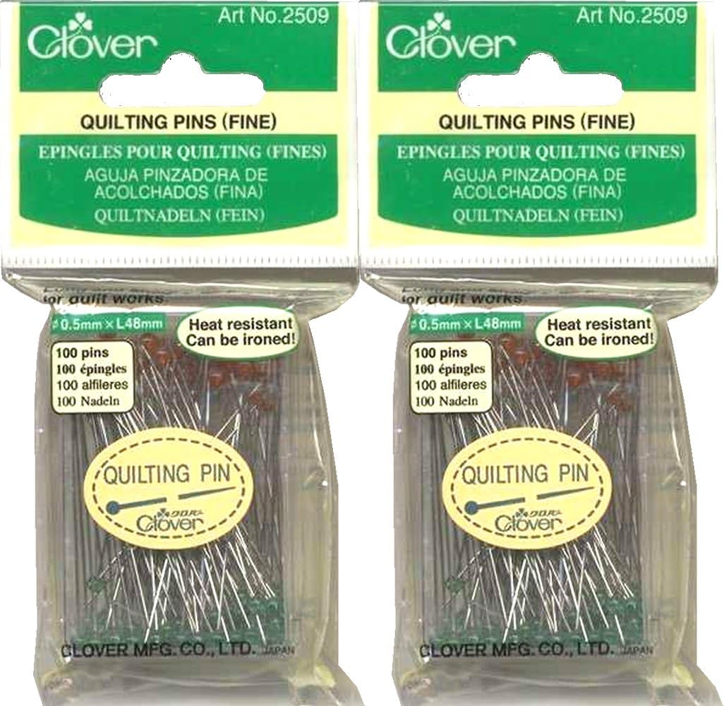 Amazon.com: Dritz Quilting Extra Fine Glass Head Pins, 250 Count 2 Pack ...
