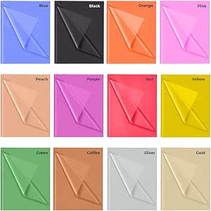 RelianceUK 60 Large Sheets Multi Coloured Tissue Paper for Wrapping ...
