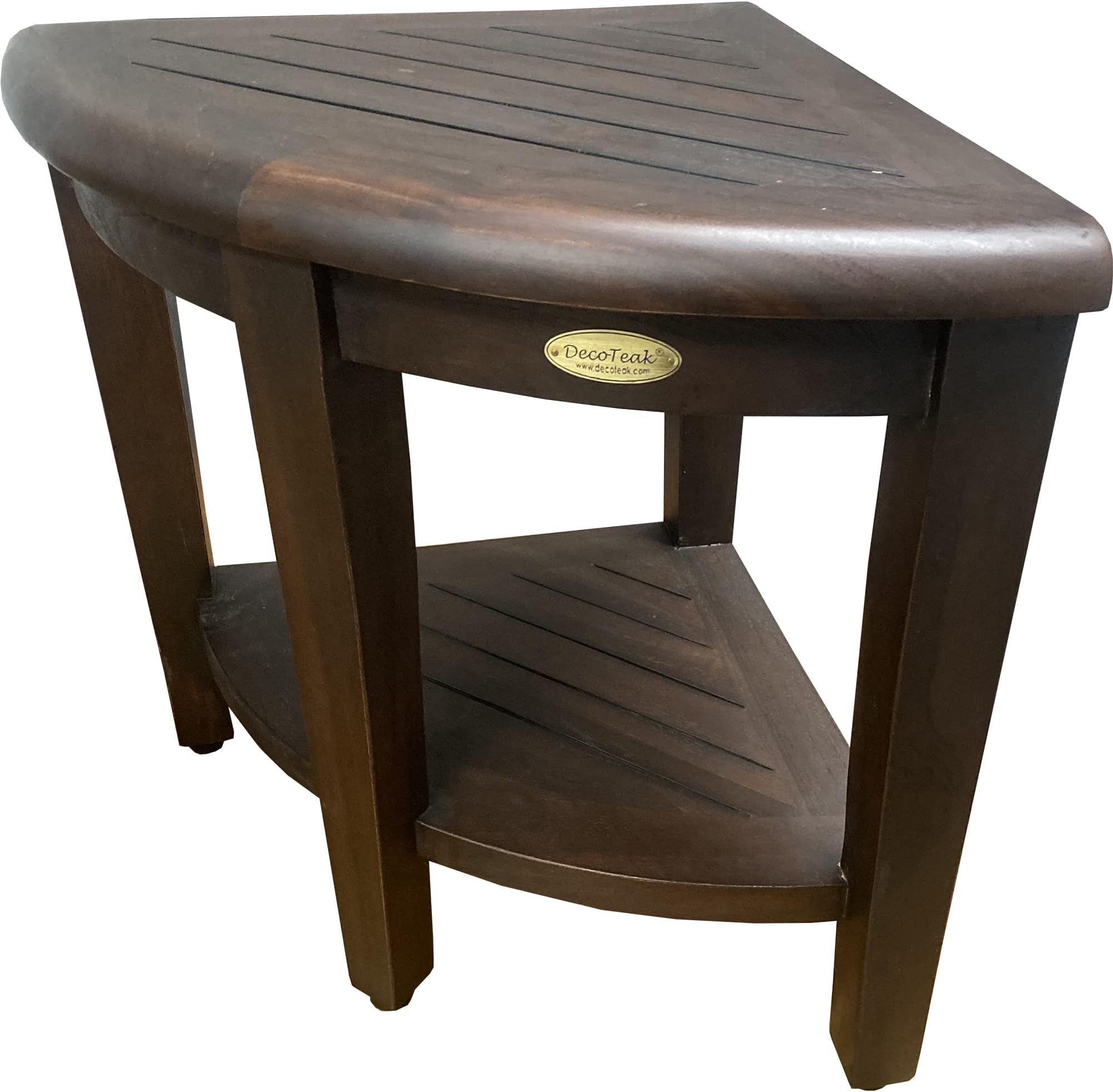 Amazon.com: Jekruiet Teak Corner Shower Stool, 18" Inside Shower Stool ...