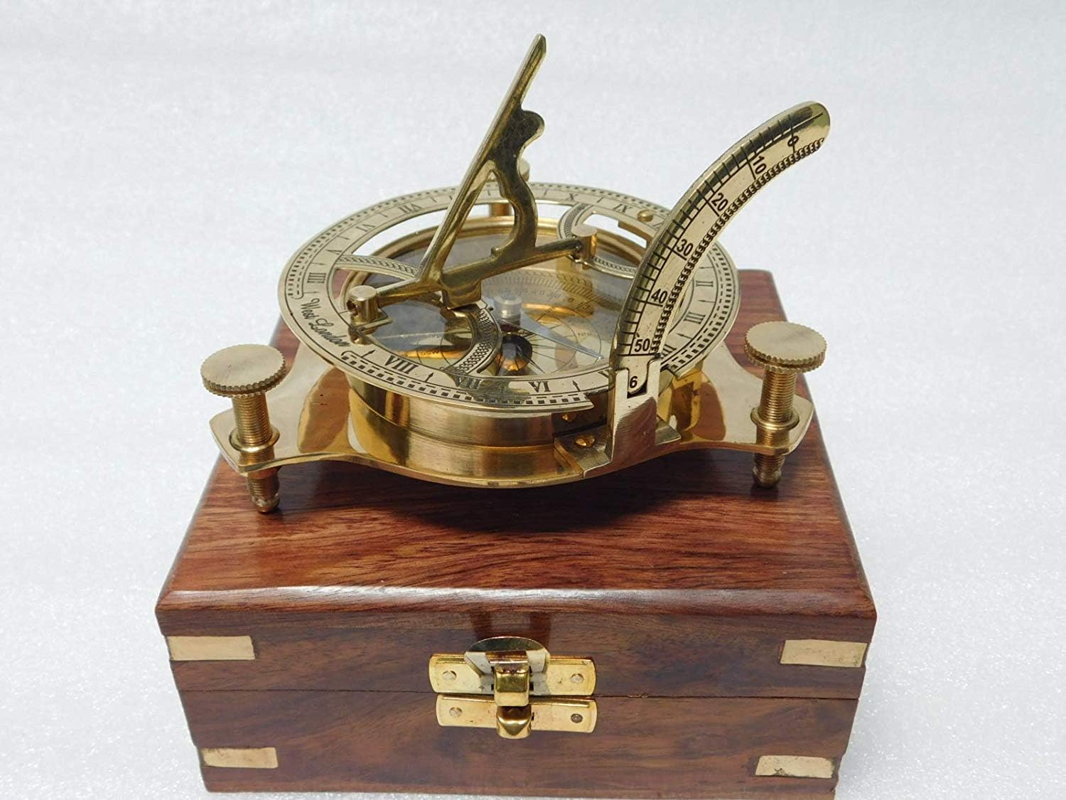 Antique Sundial Compass Replica Solid Brass Pocket Sundial West London ...