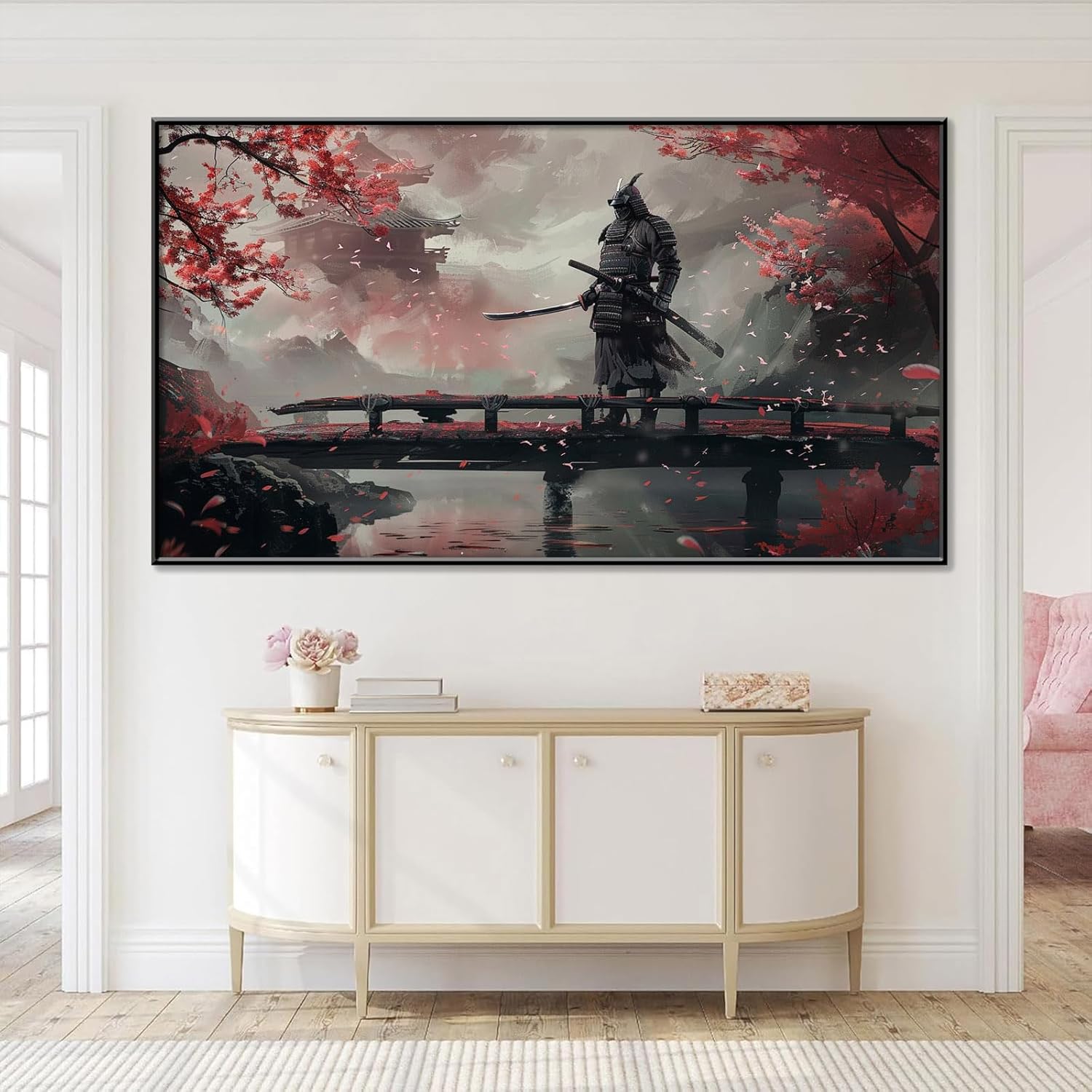 Amazon.com: Samurai Canvas Wall Art, Japanese Wall Art, Samurai Warrior ...