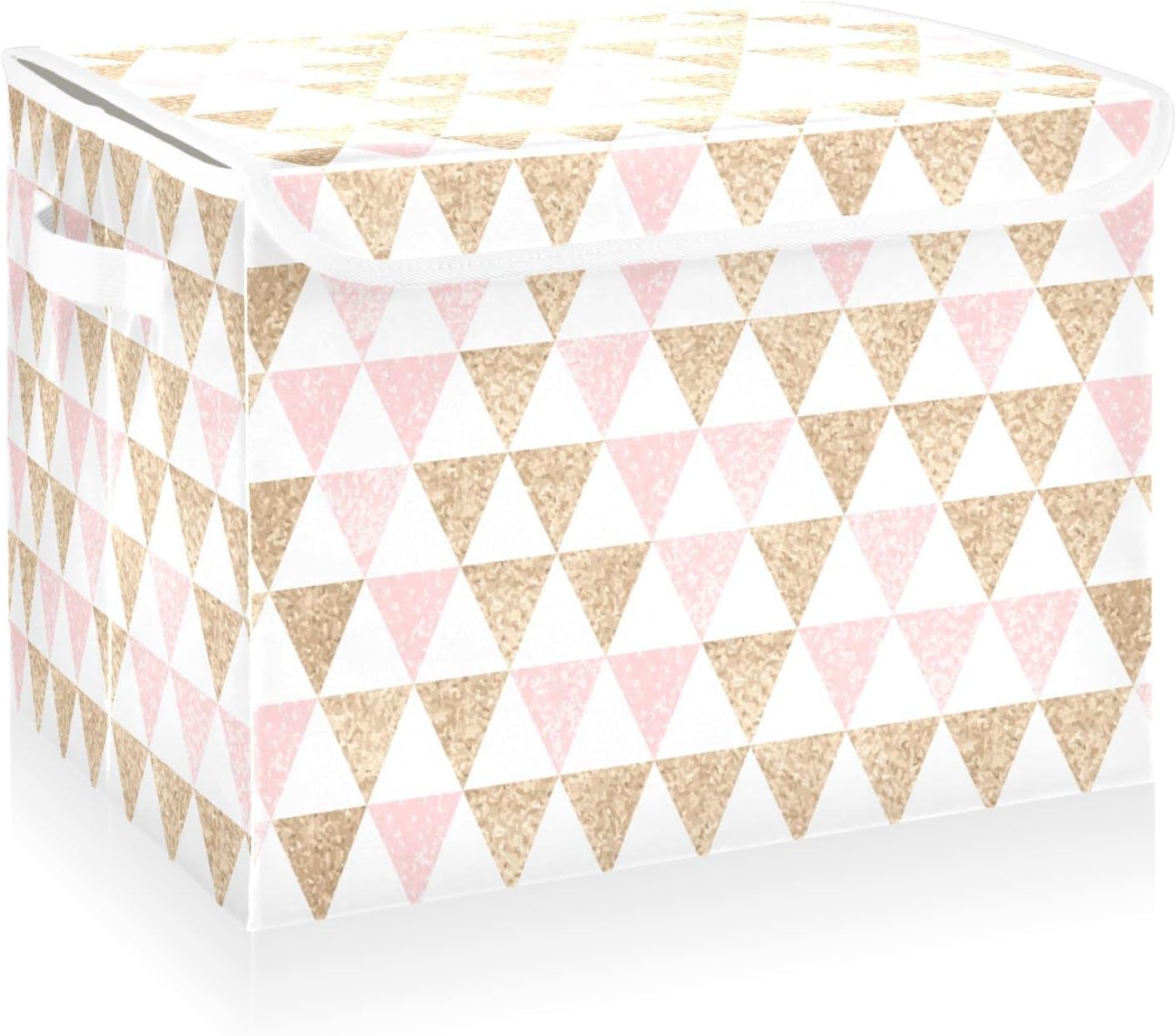 Amazon.com: CaTaKu Large Fabric Storage Bins With Lids,Gold Pink ...