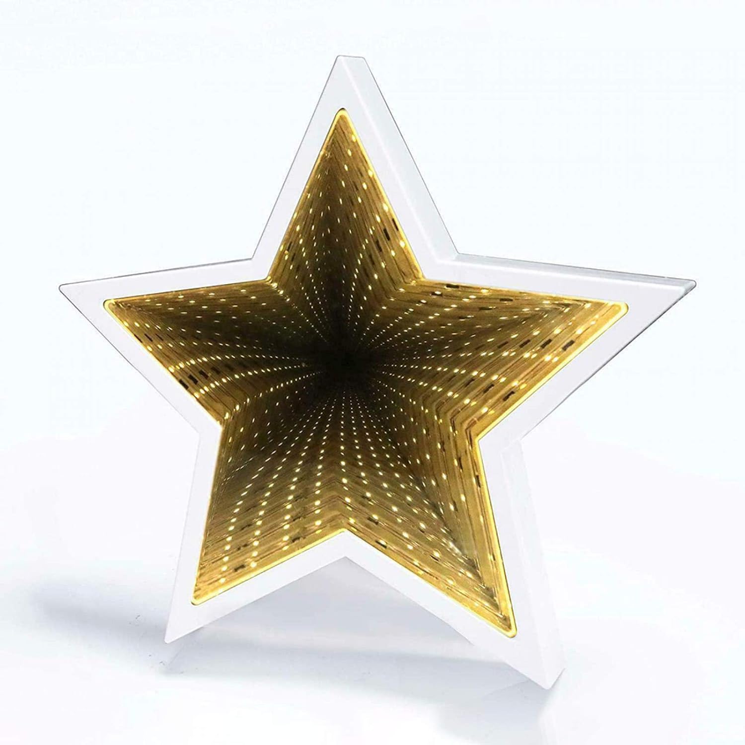POHOVE LED Star Tunnel Lamp 3D Star Shaped PVC Sign-Lighted Mirror LED ...