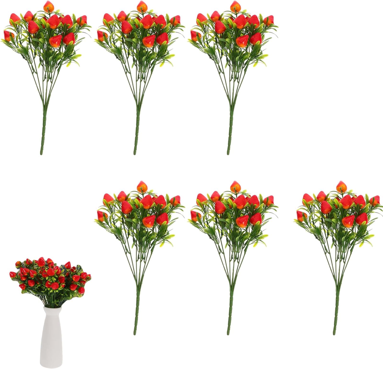Amazon.com: VHOB Wicket 5 Pcs Artificial Fake Plants Raspberry Fruit ...
