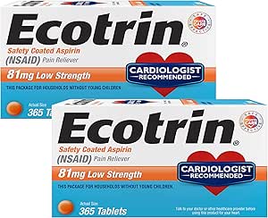 Amazon.com: Ecotrin Low Strength Safety Coated Aspirin | NSAID | 81mg ...