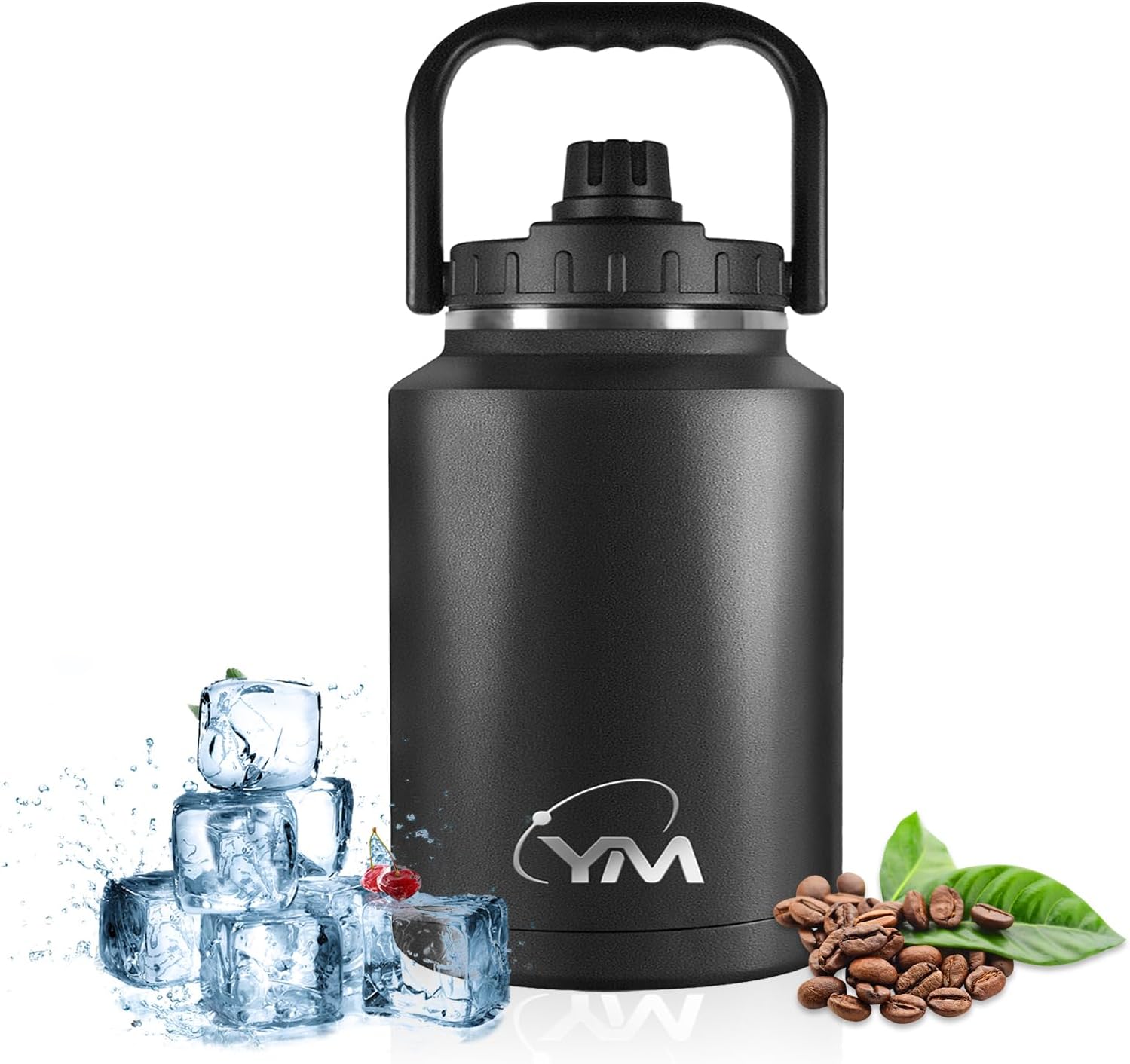 Amazon | ASAKA アイスコンテナ 1.9L 大容量水筒 真空断熱 保冷ジャグ 氷溶けにくい スポーツドリンク対応 広口 洗いやすい ハンドル付き キャンプ スポーツ 持ち運び ...