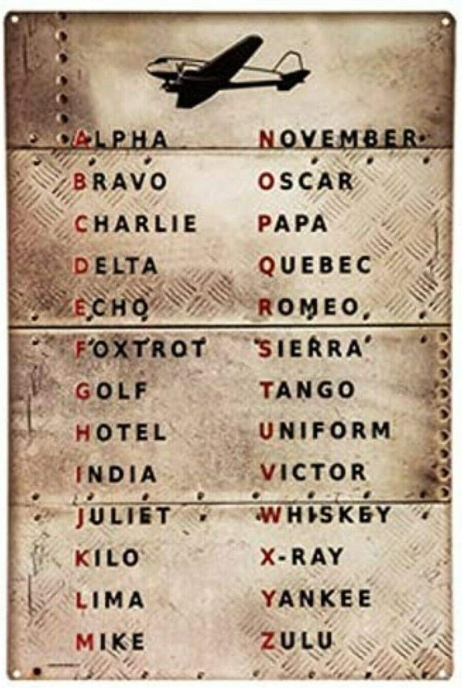 Amazon.com: Retro Vintage Metal Plaque Sign Pilot Code Aviation ...