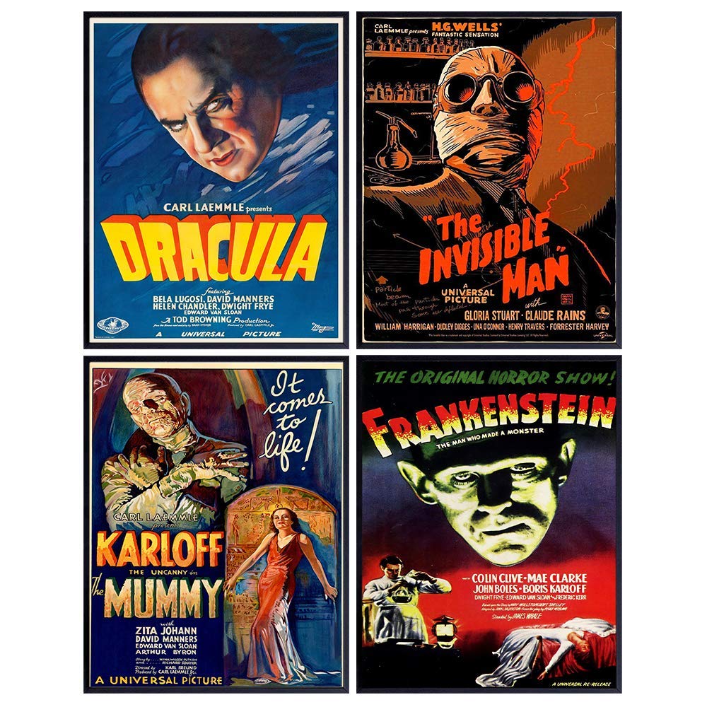 Dracula - The invisible Man - The Mummy - Frankenstein - Vintage Horror ...