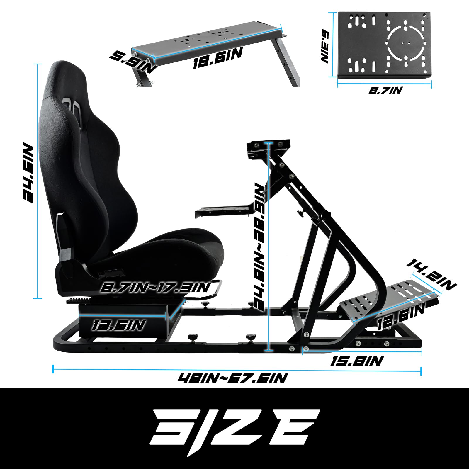 Snapklik.com : Anman Foldable Simulator Cockpit