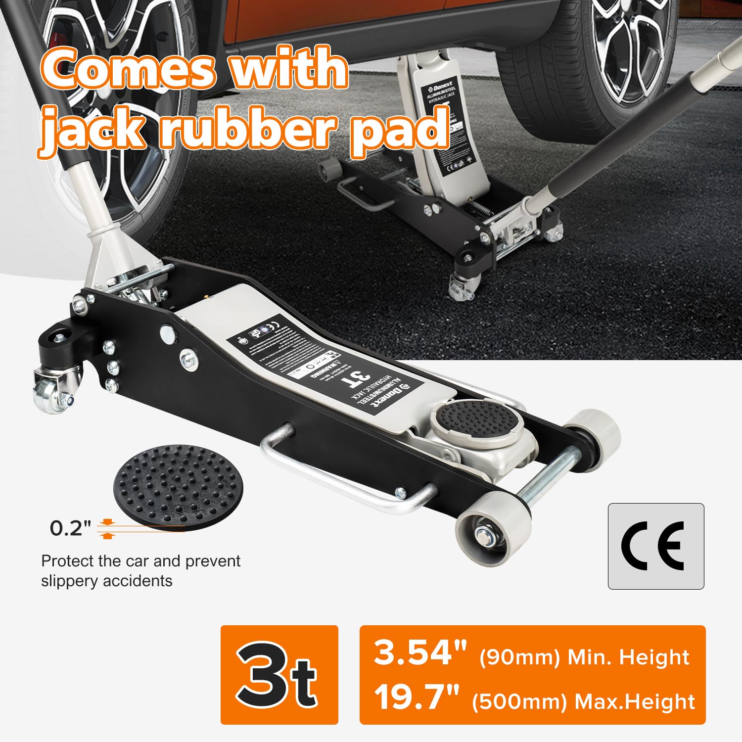 Snapklik.com : Donext 3 Ton Low Profile Racing Floor Jack - Aluminum ...