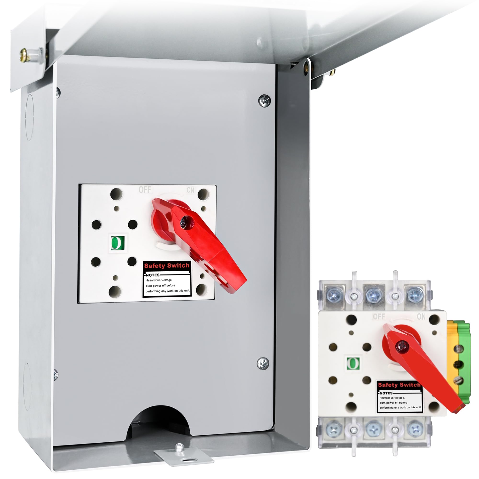 Electrical Disconnect Box 30 Amp 600 Volt Disconnect Switch Box - 3 ...
