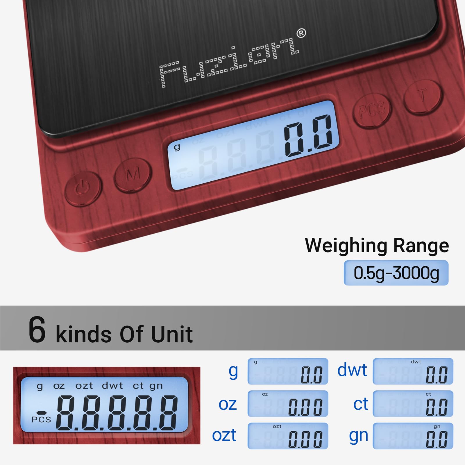 Snapklik.com : Fuzion Digital Scale .1 Gram Accuracy, 3000g Mini Food ...