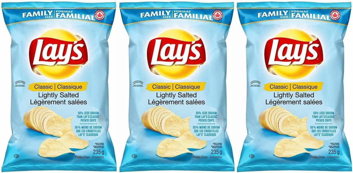 Amazon.com: Lay's Potato Chips, Lightly Salted Snacks, 7.75oz Bag