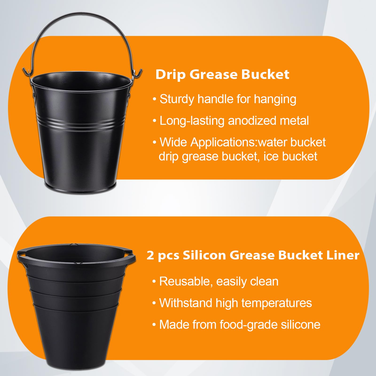 Snapklik.com : Easyki Drip Tray Grease Bucket And 2pcs Reusable ...