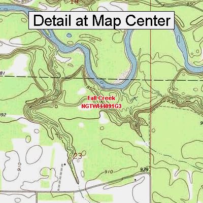 Amazon.com: USGS Topographic Quadrangle Map - Fall Creek, Wisconsin ...