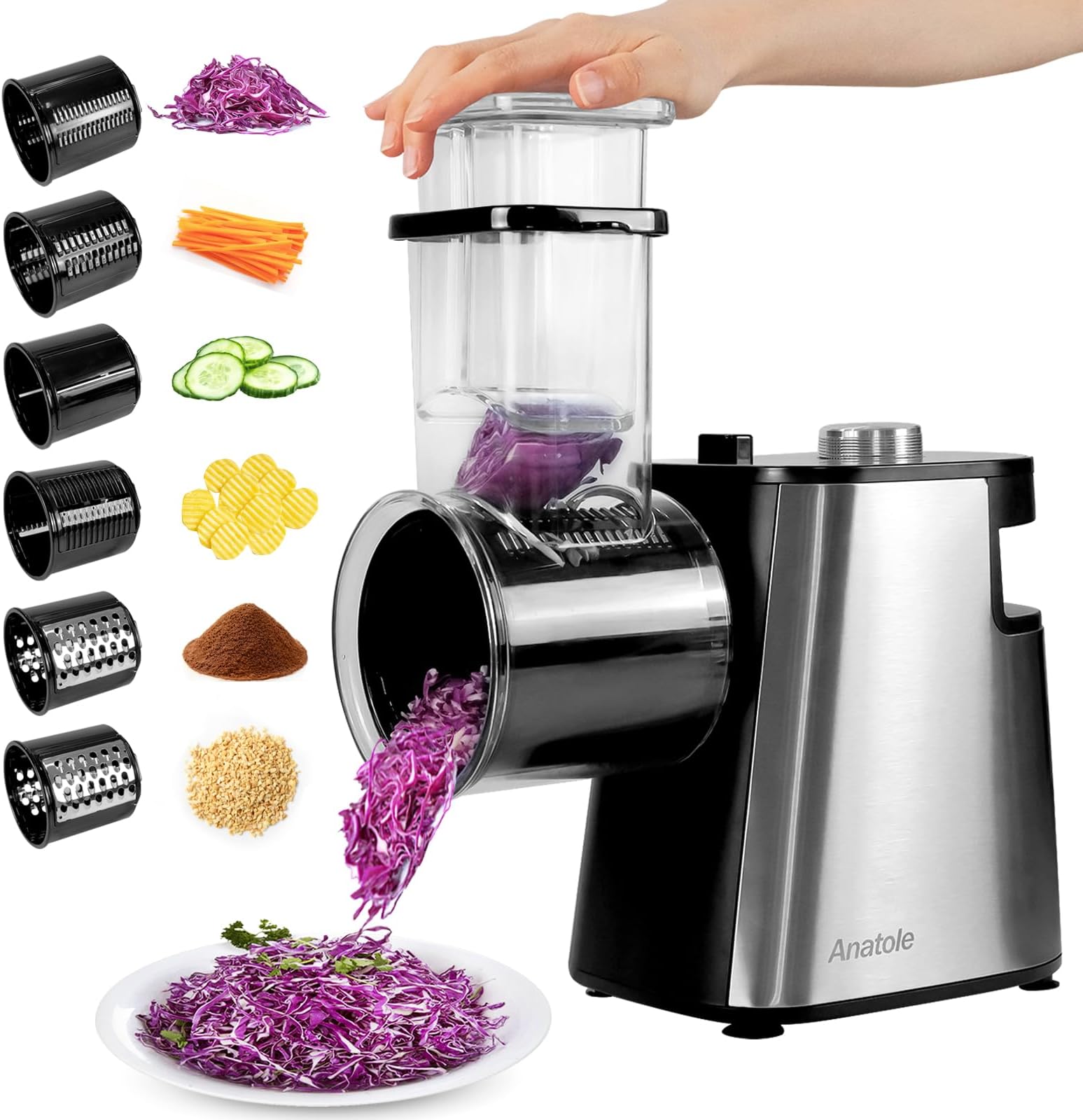 Amazon.com: Electric Cheese Grater, Commercial Cheese Slicer Grater ...