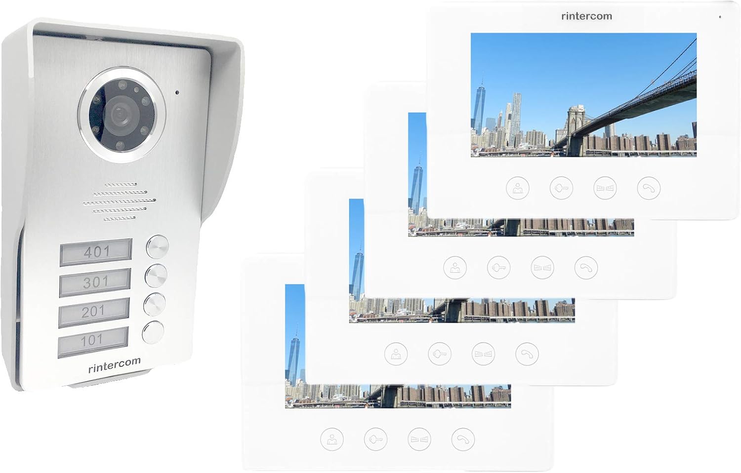 Amazon.com : Rintercom Video Intercom System / 2 Wire Video Intercom ...