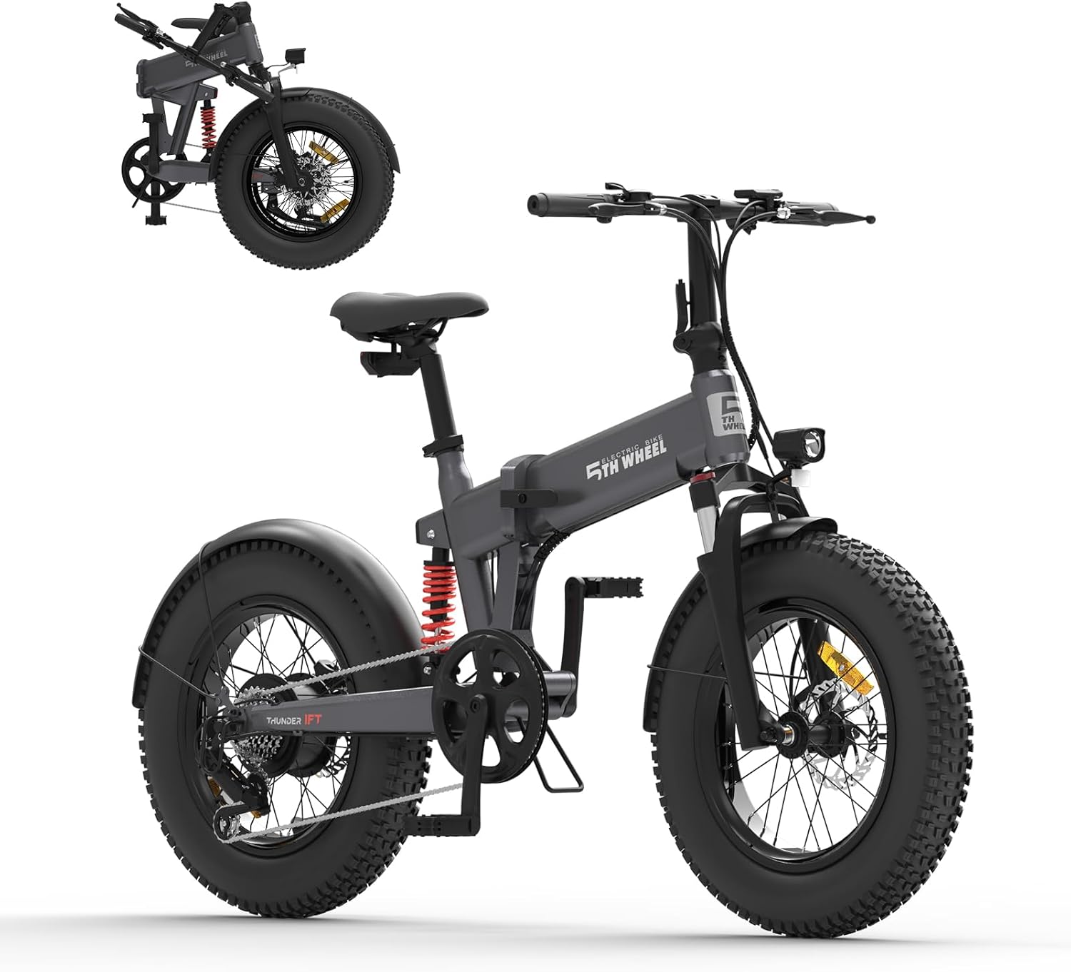 Amazon.com : 5TH WHEEL Thunder 1FT Electric Bike for Adults, 1000W ...