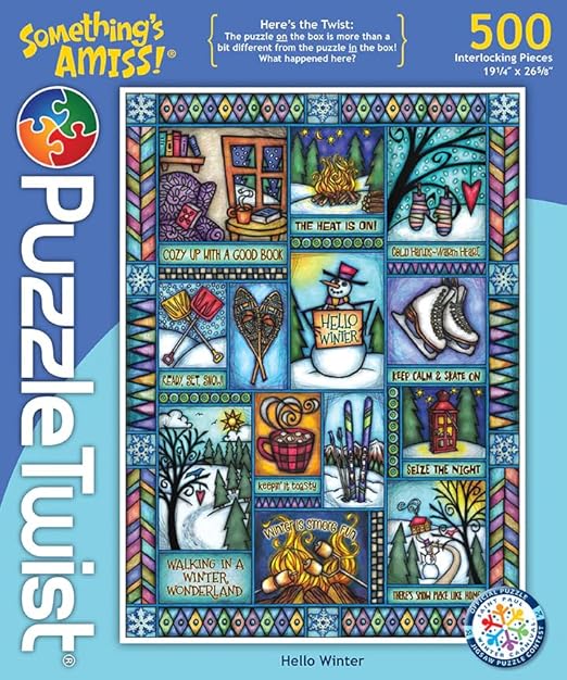 Amazon.com: PuzzleTwist - Hello Winter - 500 Piece Jigsaw Puzzle ...