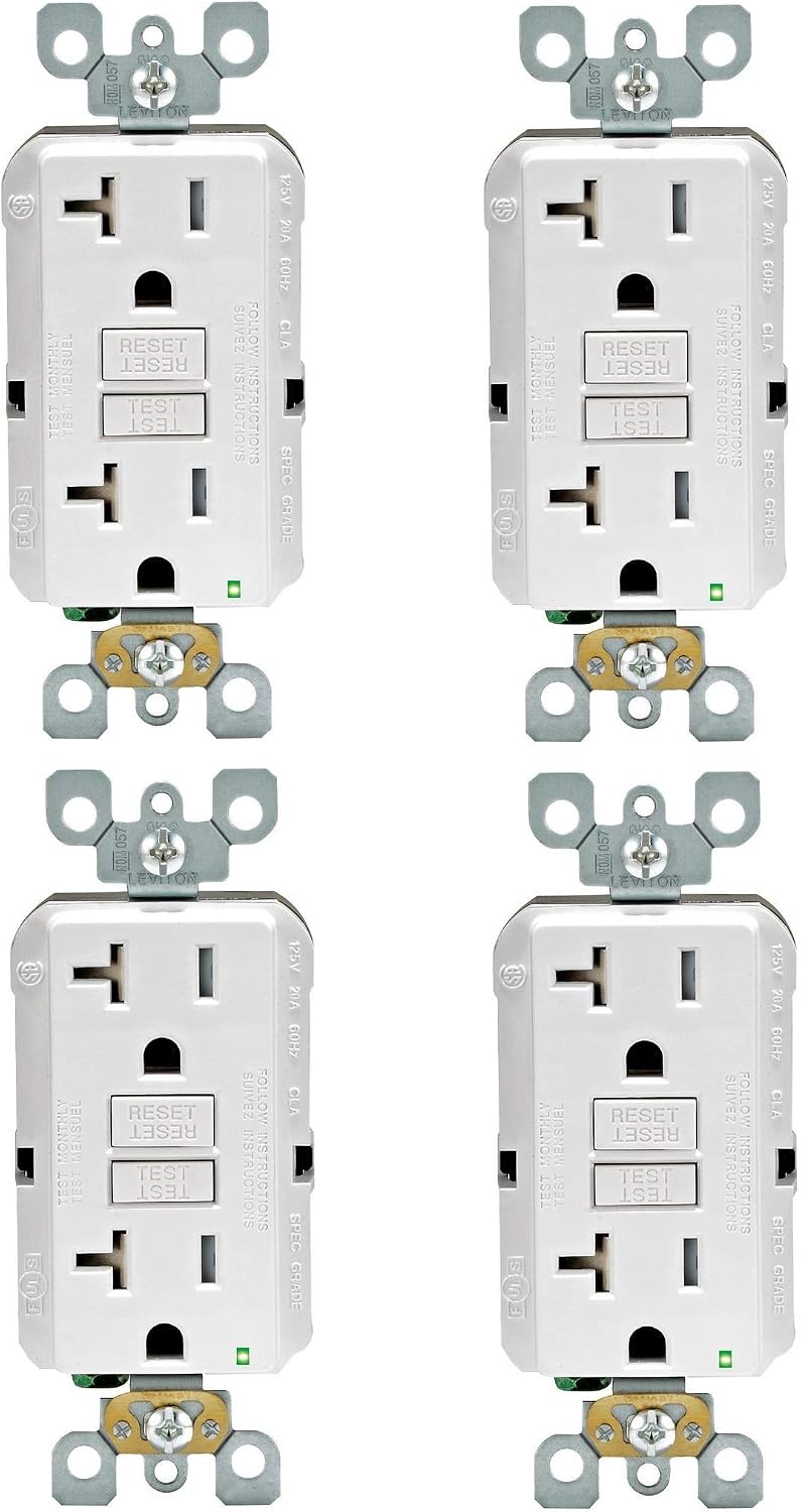 Leviton GFTR2-W Self-Test SmartlockPro Slim GFCI Tamper-Resistant ...