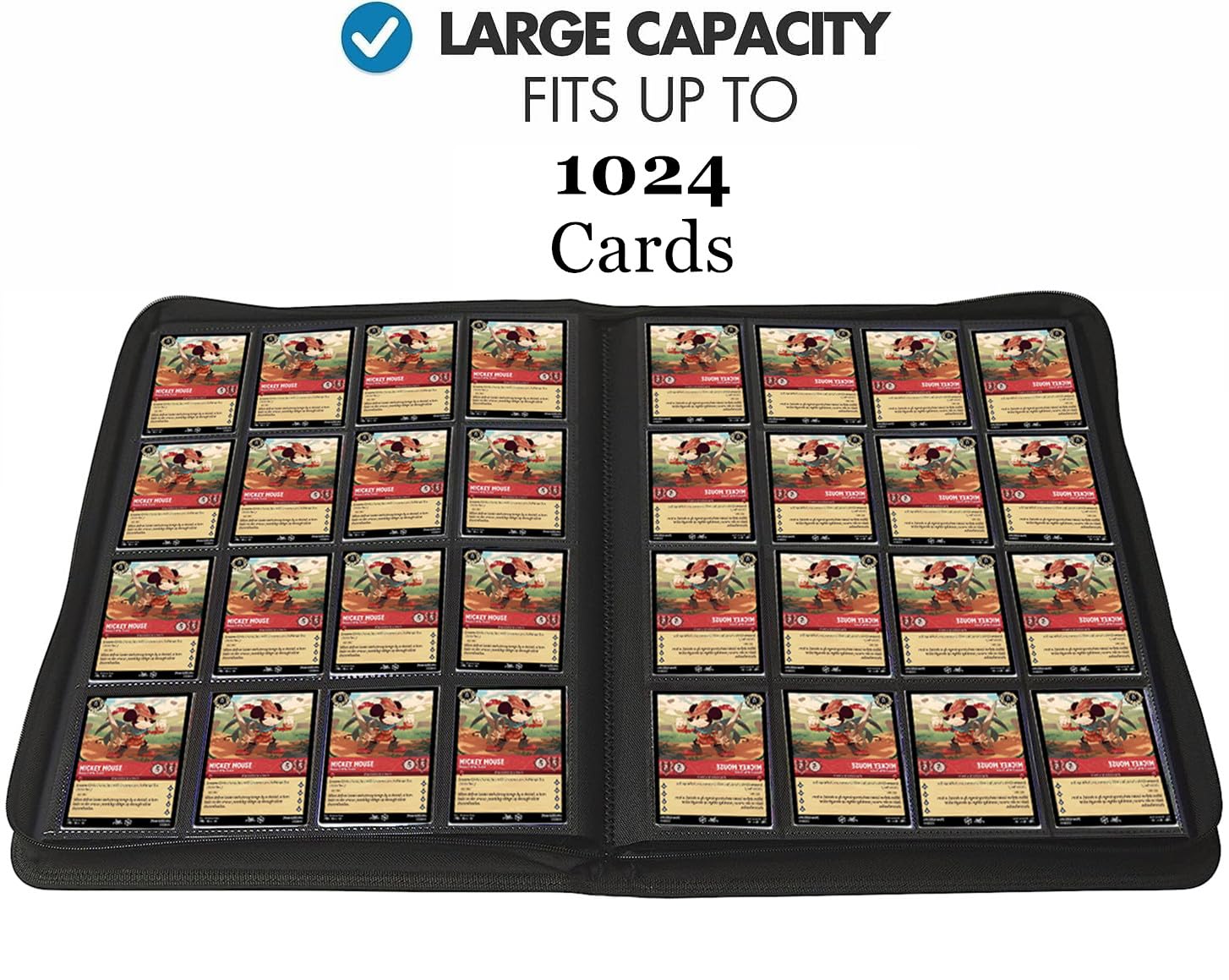 1000+ Pockets Trading Card Binder, 16 Pocket Ringless Side Loading Card ...