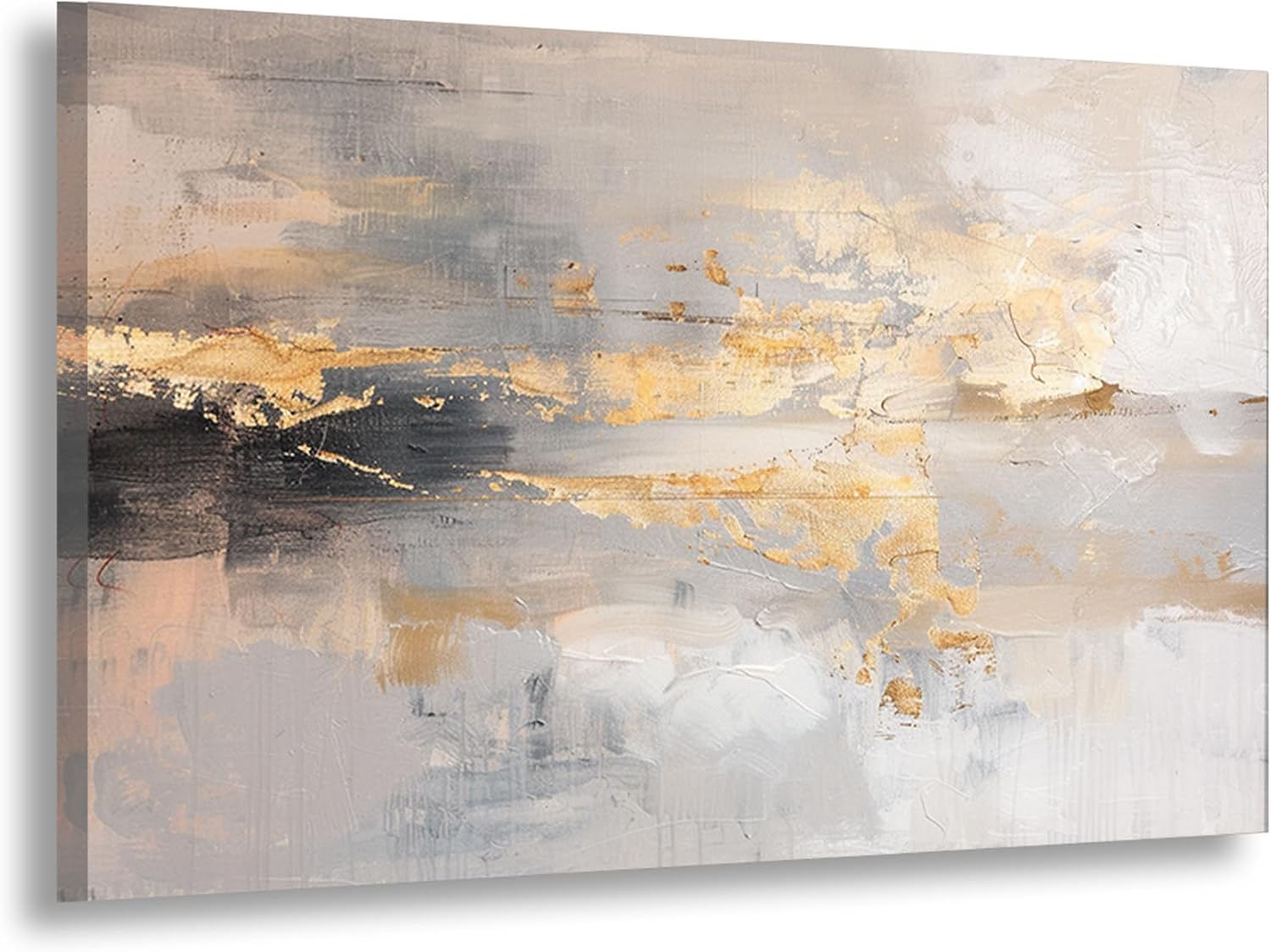 Amazon.com: SUNTRACK GALLERY | Ashen Glow | Canvas Wall Art Gold ...