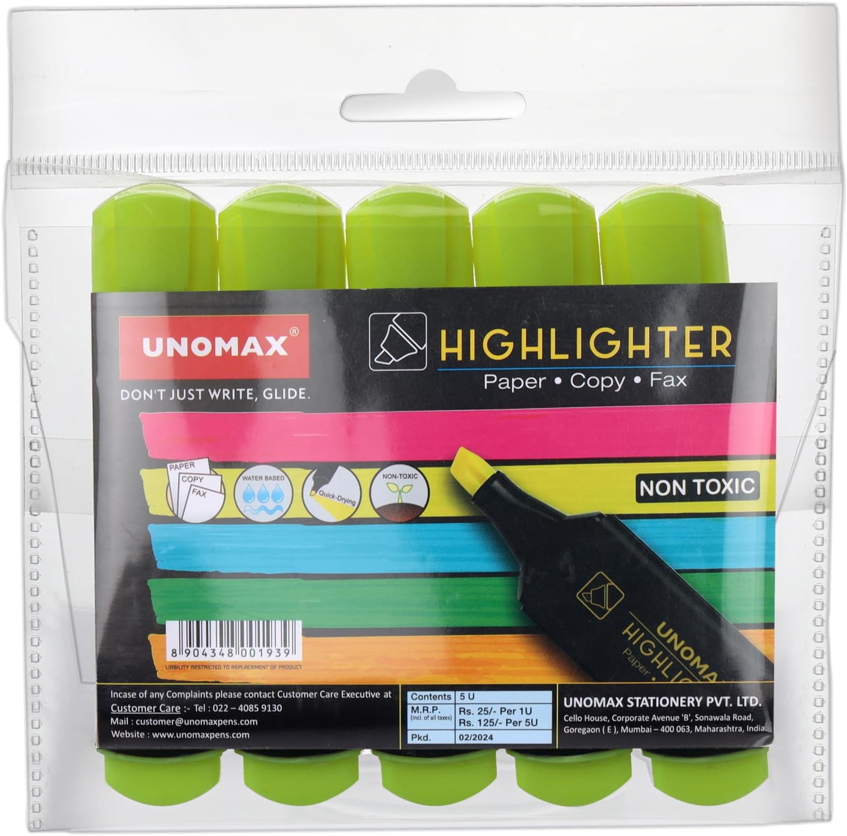 Luxor Fluorescent Highlighter |Pack of 10 |Yellow Colour : Amazon.in ...