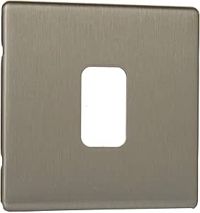MK Aspect K24331BRC 1-Module Grid Frontplate - Brushed Chrome : Amazon ...